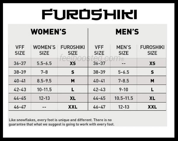How Should My Vibram FiveFingers & Furoshiki Fit [CHART] | Feelboosted